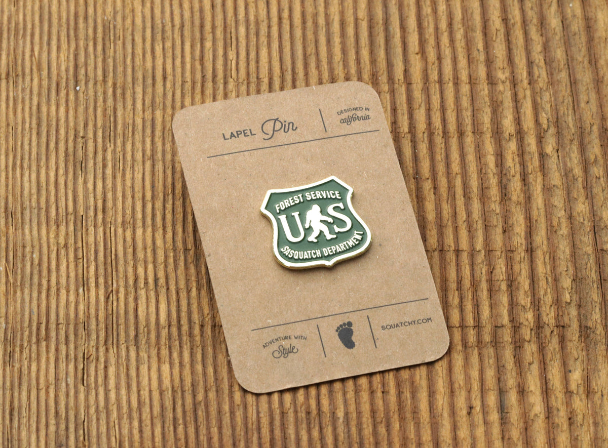 Enamel Lapel Pin, US Forest Service, Sasquatch Department – basecamp ...